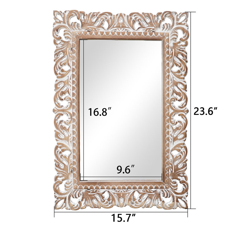 Ophelia & Co. Tripolia Distressed Wall Mirror | Wayfair